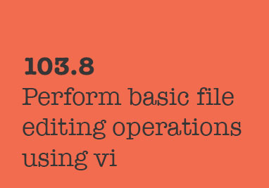 103.8 Perform basic file editing operations using vi | Owls Software Group